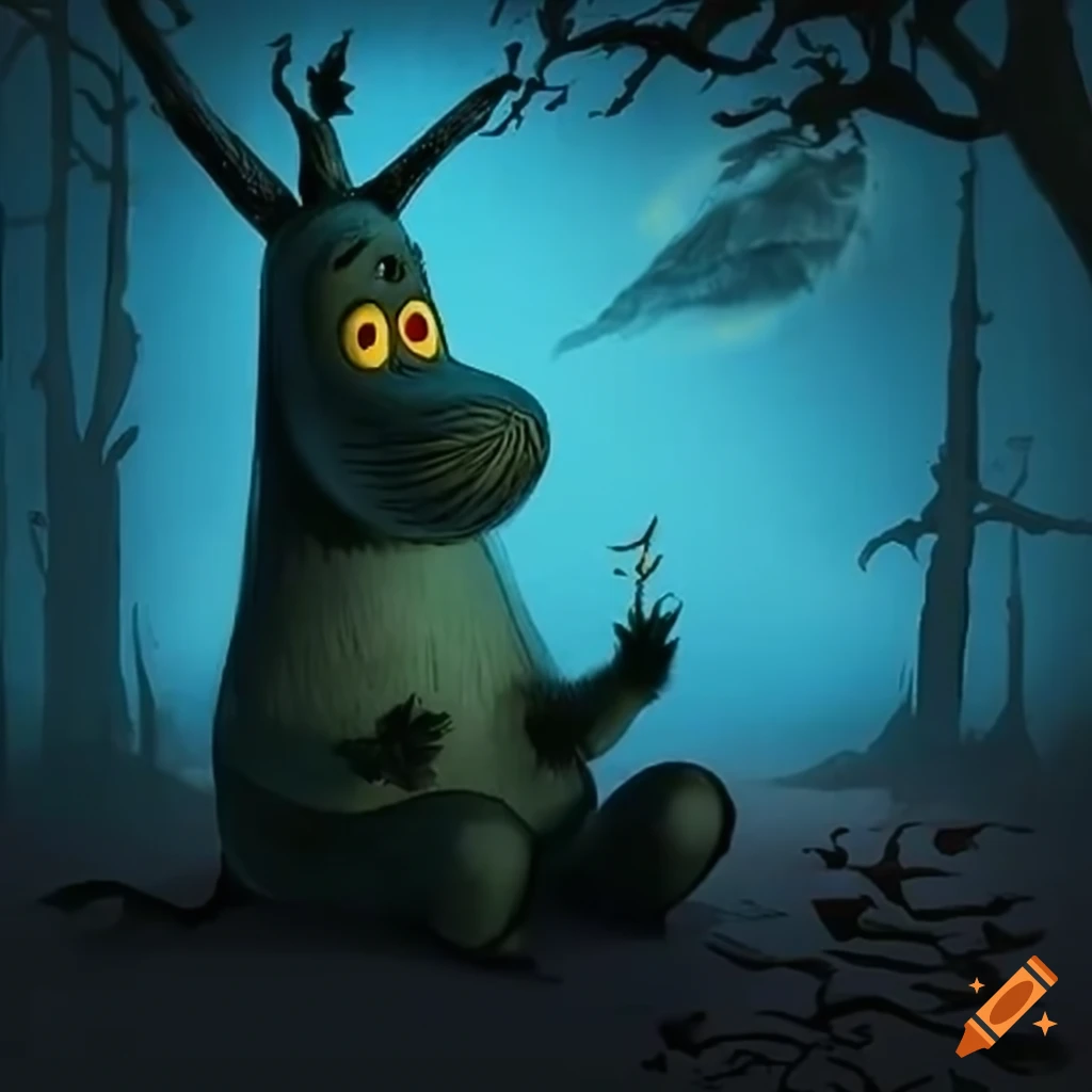 Moomin in a haunted setting