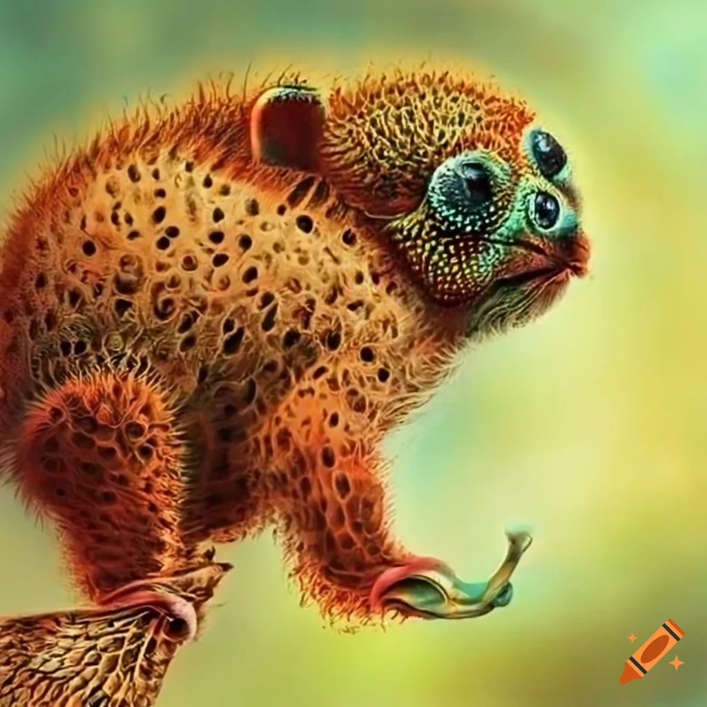 Haeckel inspired animal illustrations playing