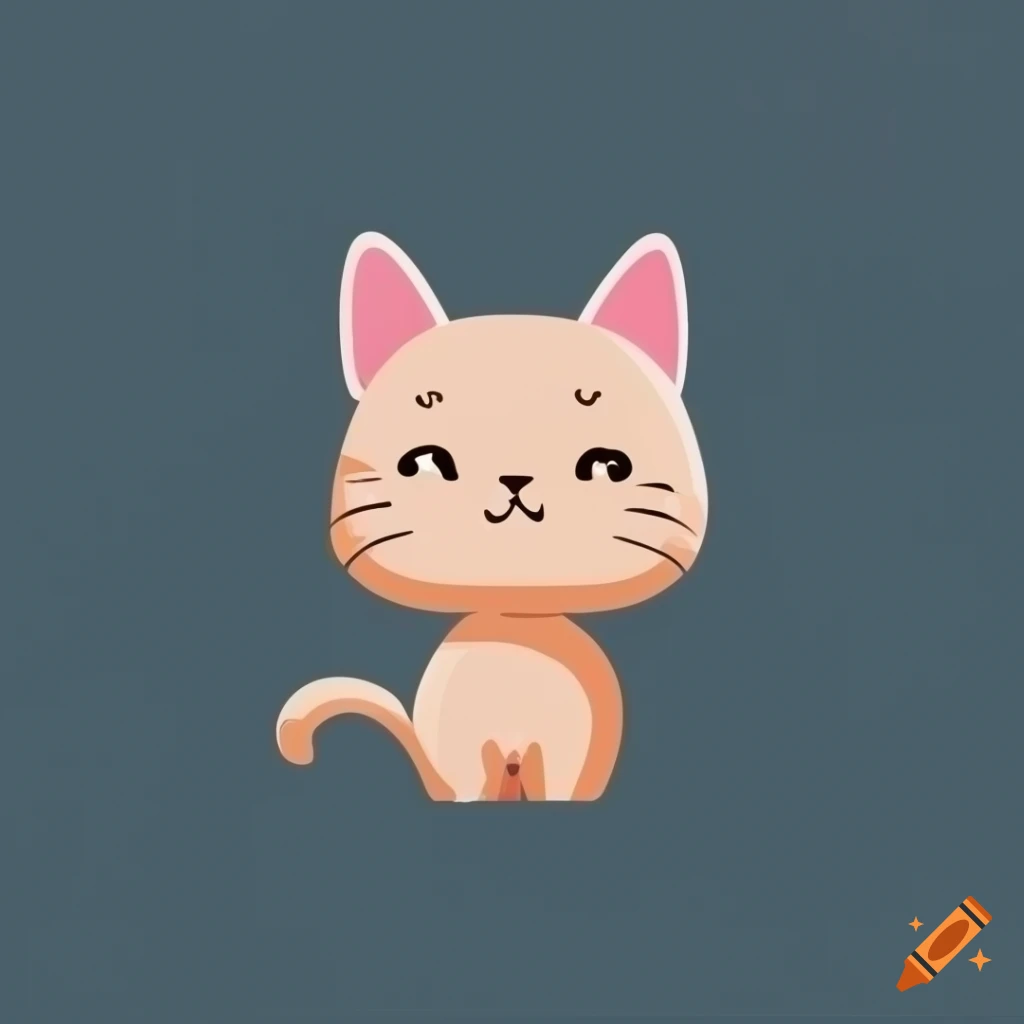 Minimalistic vector art of a cute baby cat on Craiyon