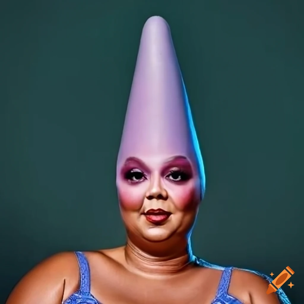 Lizzo dressed as a conehead alien on Craiyon