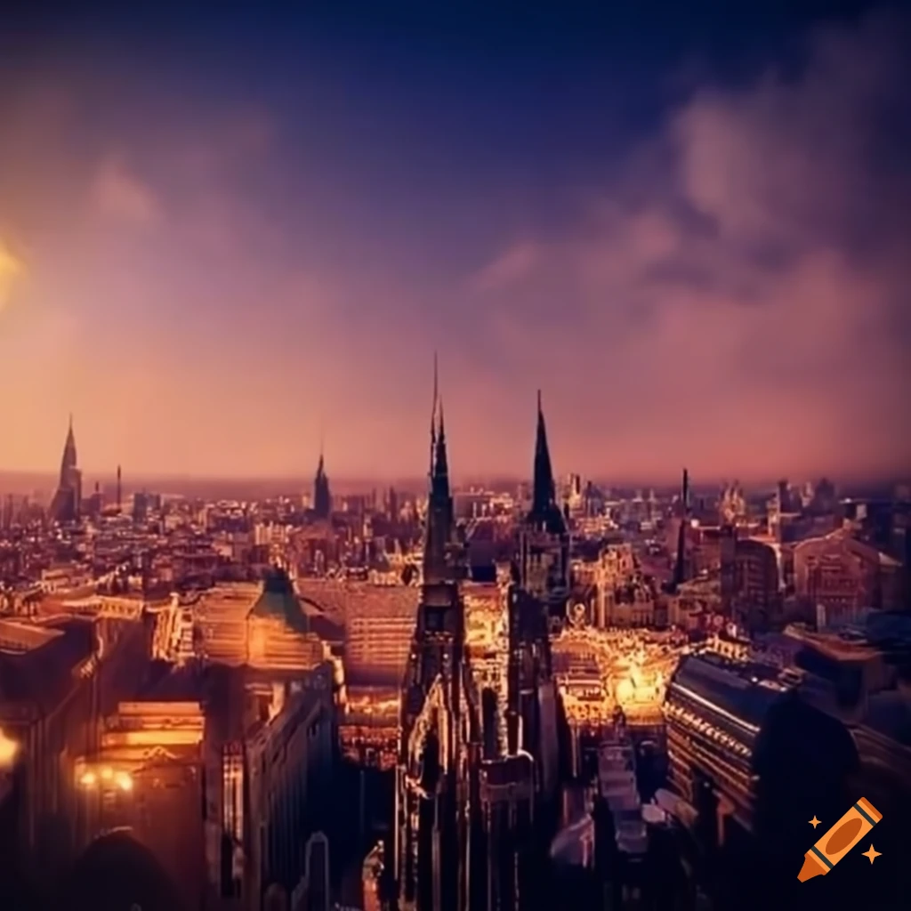 Image of a beautiful fictional european capital city on Craiyon