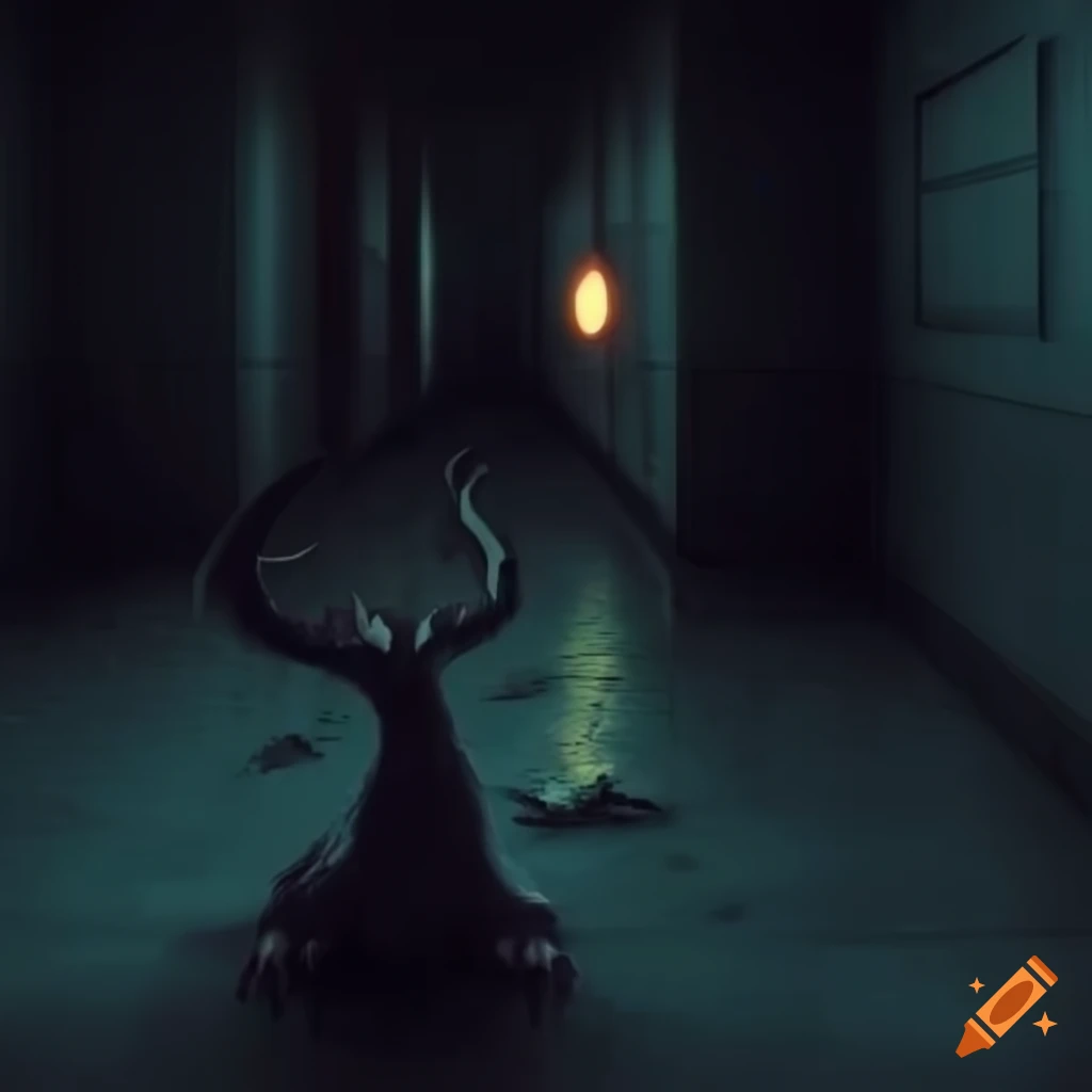 Photorealistic eldritch horror dragon in a creepy setting on Craiyon