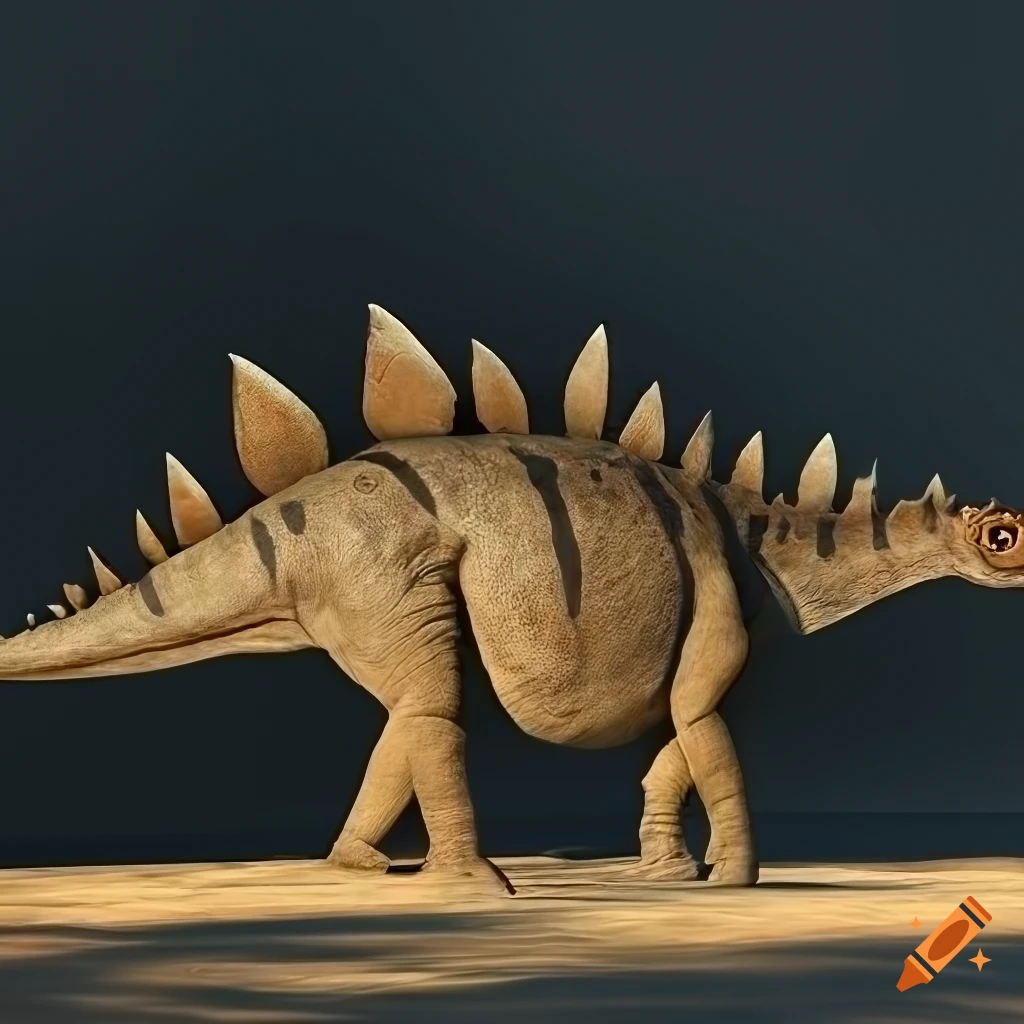 Styracosaurus walking through a forest on Craiyon