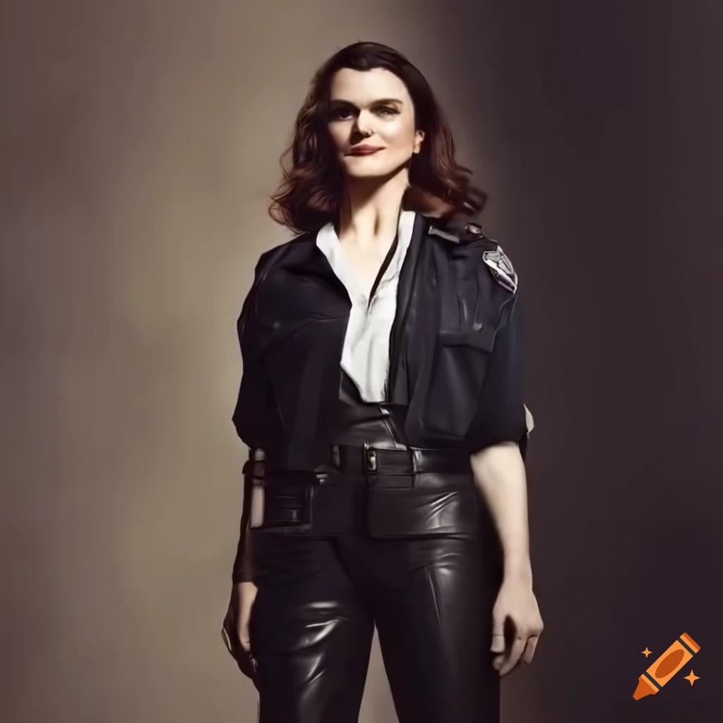 Young woman with messy hair and country plaid shirt standing in doorway ...