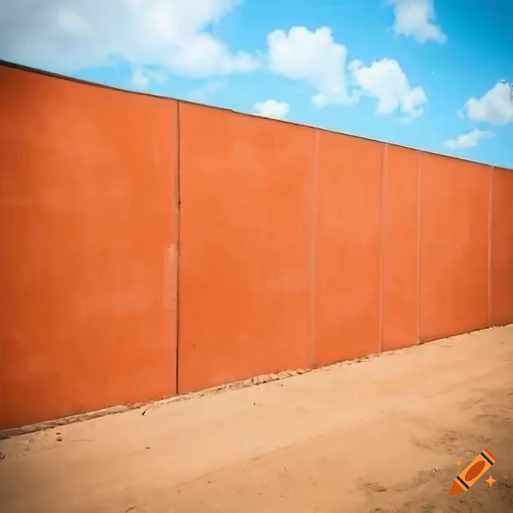 School compound wall with a ground on Craiyon
