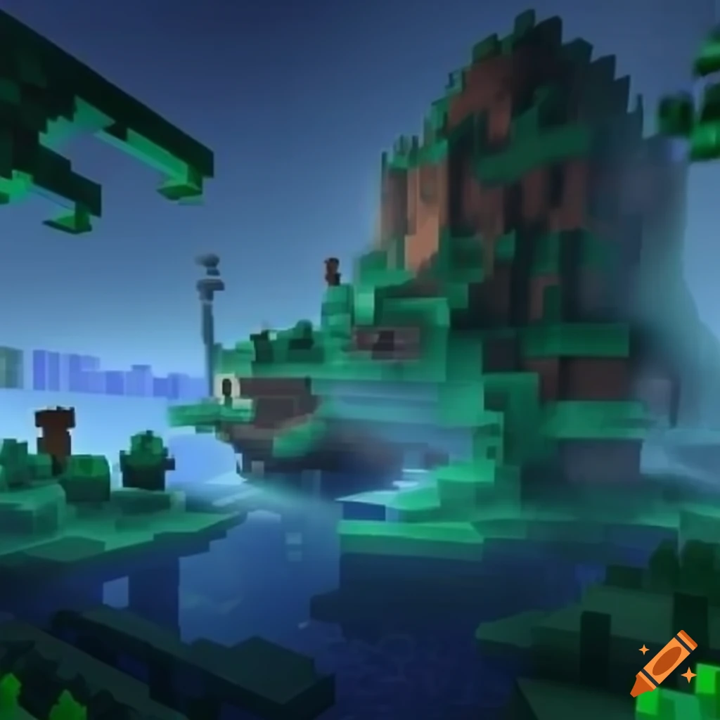 Minecraft fan art with abundant resources