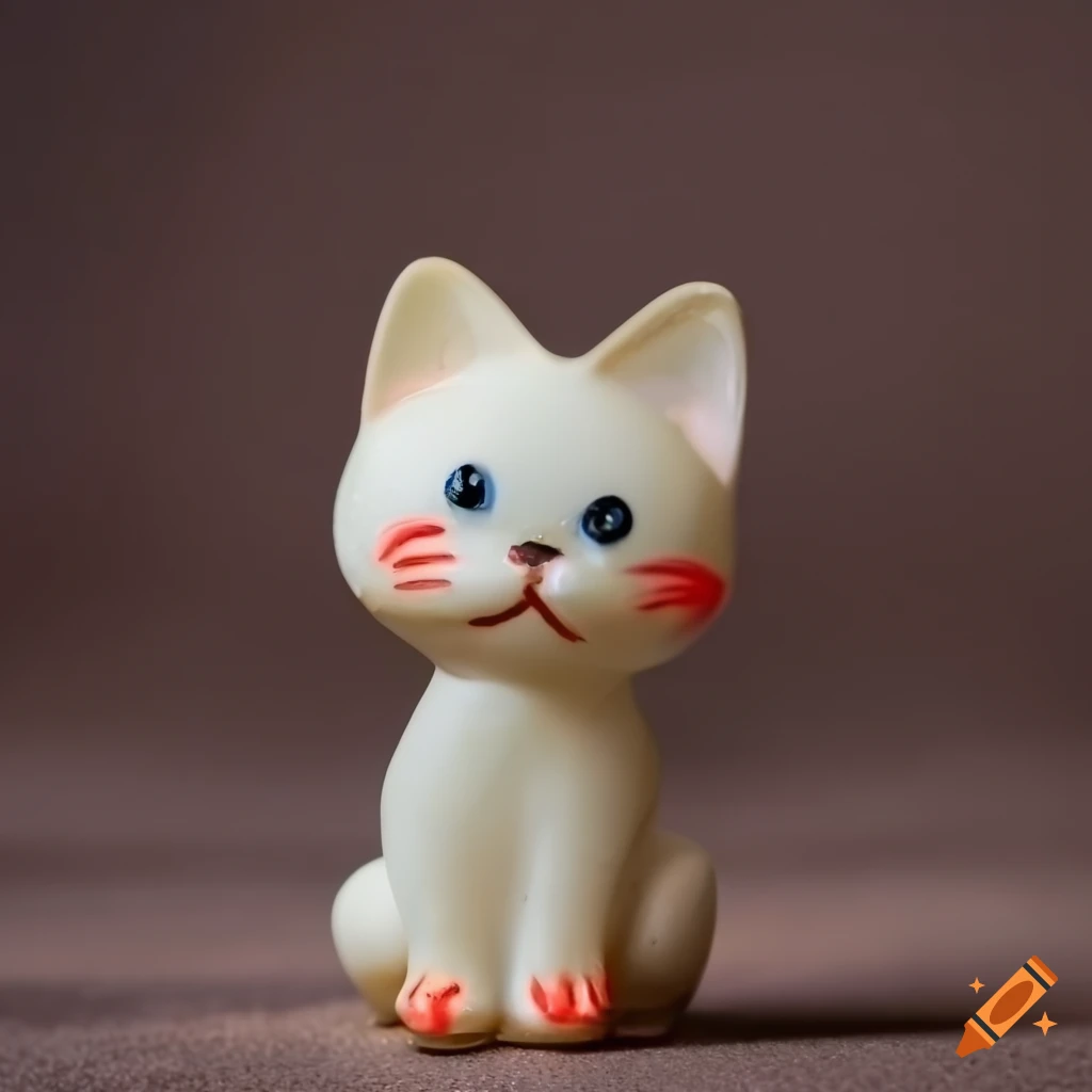 Cute chibi fat white cat on Craiyon