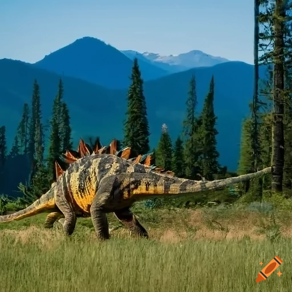 Dimetrodon basking in the morning sun on a muddy pond bank with fallen ...