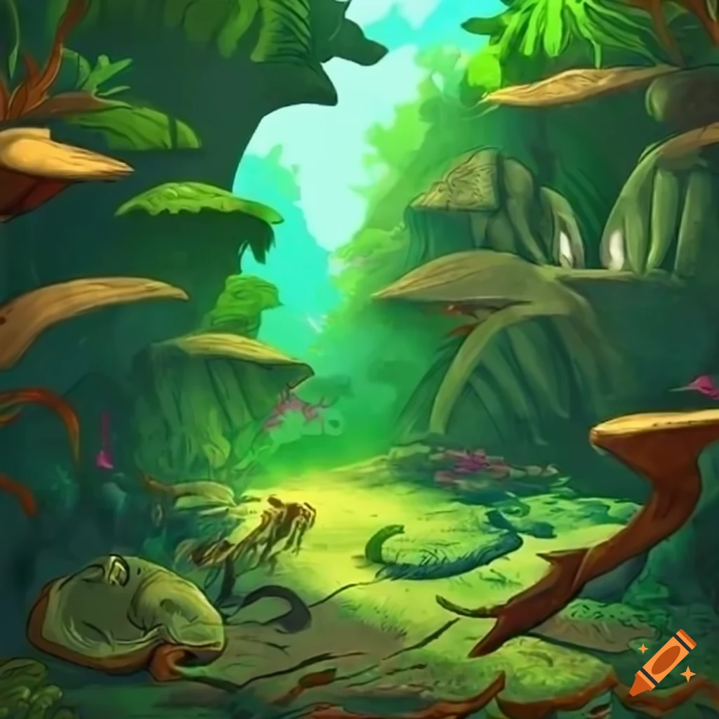 Aztec jungle on Craiyon