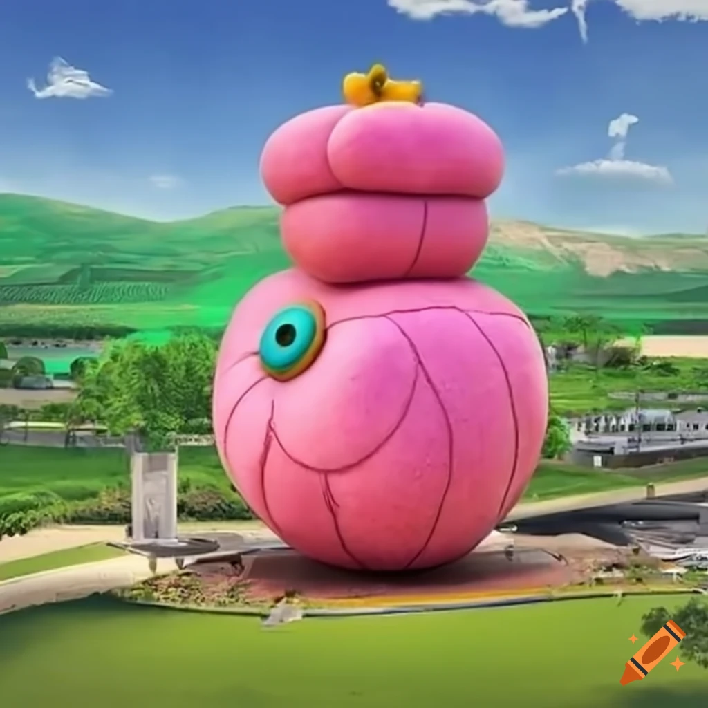 The weather channel's superhero headquarters in the shape of a giant peach