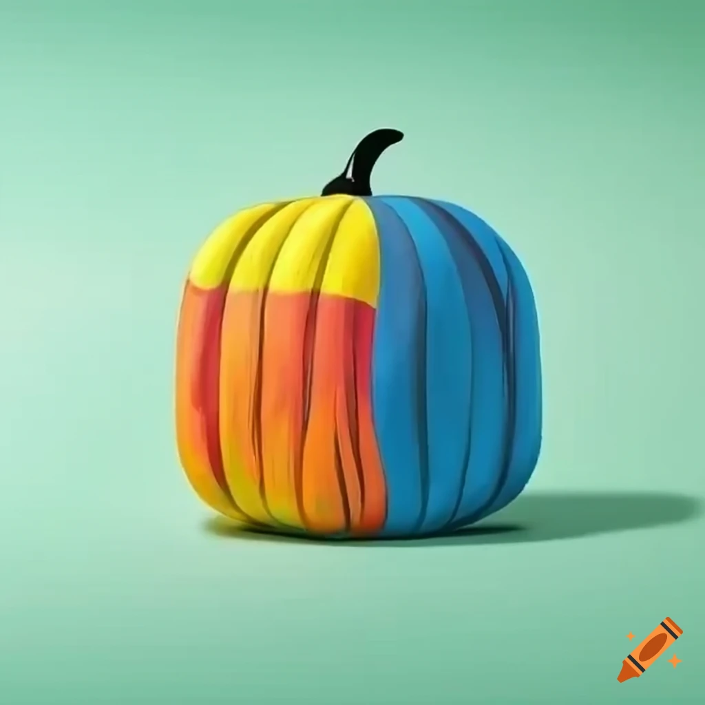 Light blue pumpkin on Craiyon