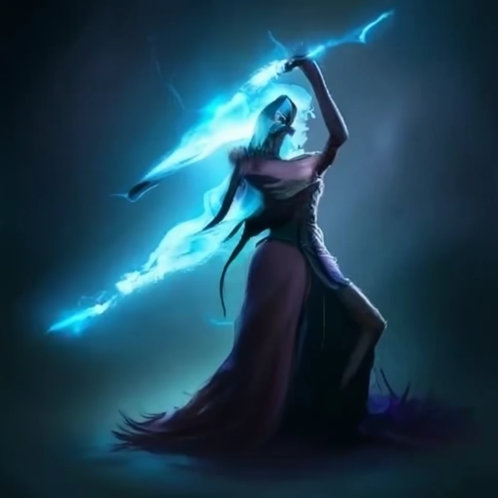 Powerful fantasy magic bolt