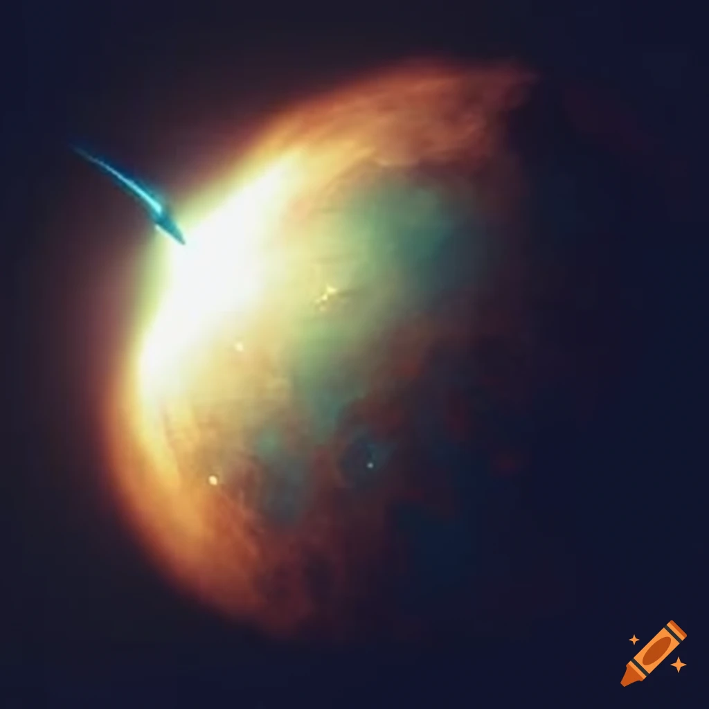 Image of a comet in space on Craiyon