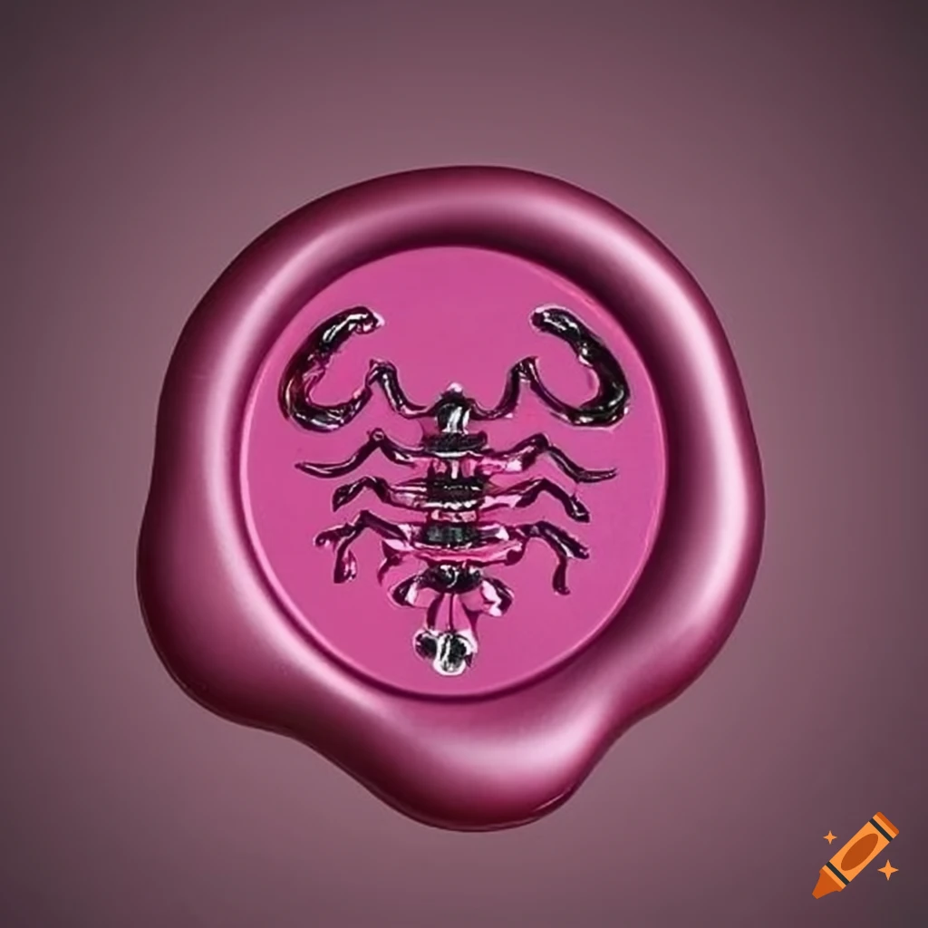 Wax seal with scorpio zodiac symbol on Craiyon