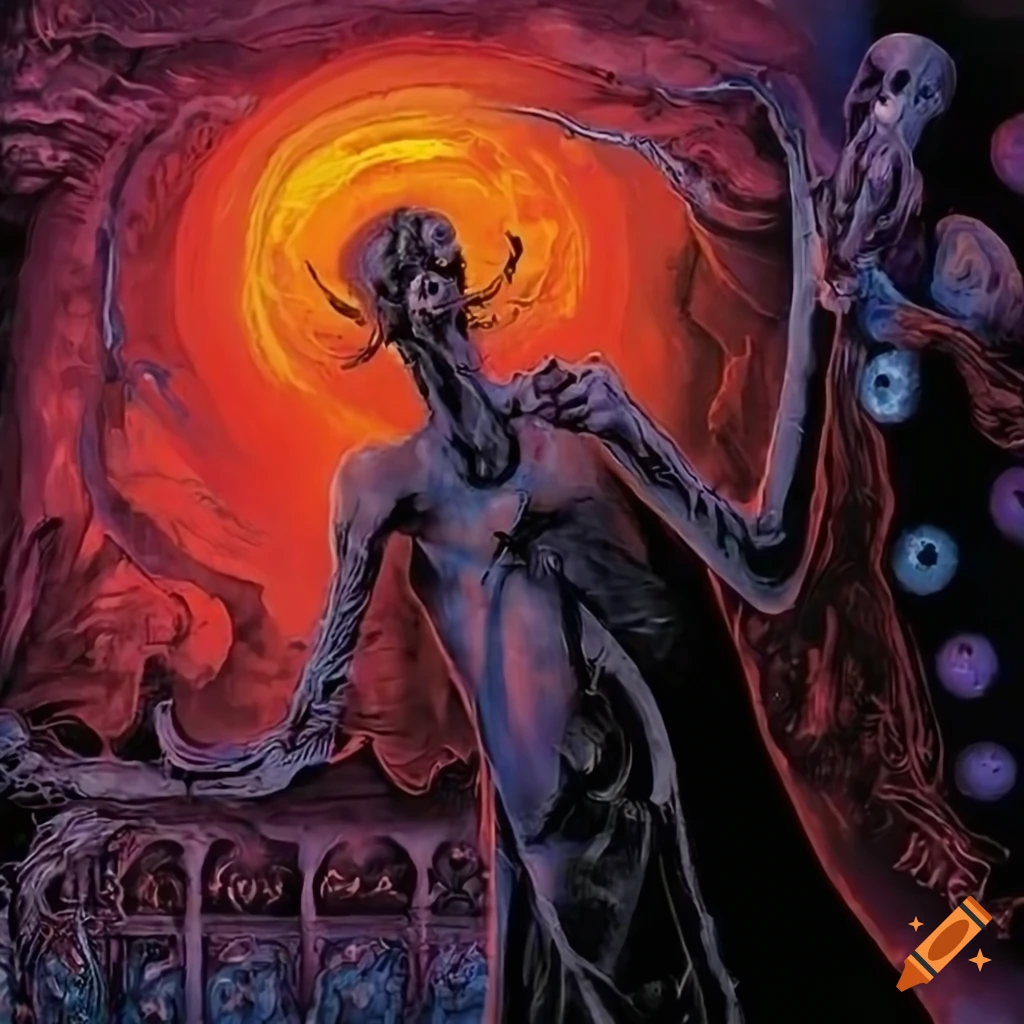 Epic cosmic metal album cover design on Craiyon