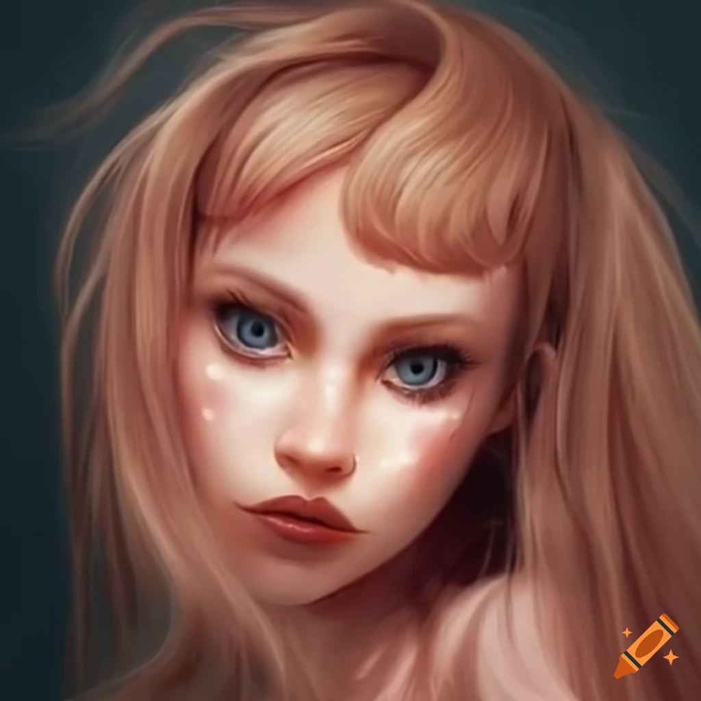 Redhead genius girl with a pleasant smile