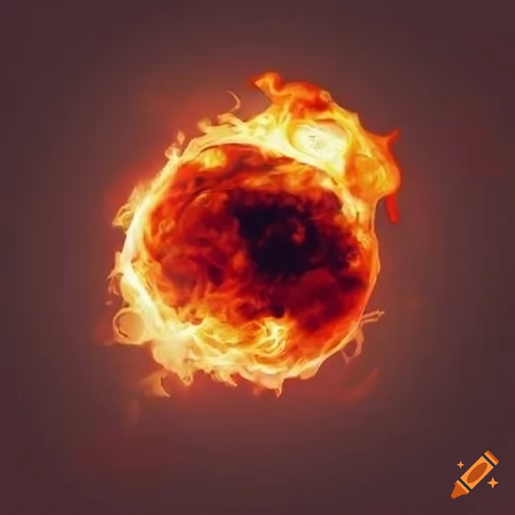 Image of a fiery fireball on Craiyon