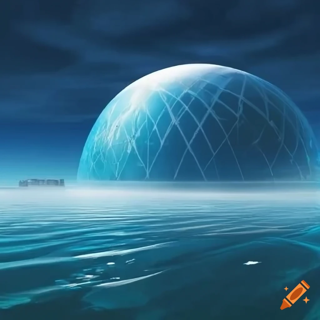 A futuristic city with extreme weather conditions near the ocean on Craiyon