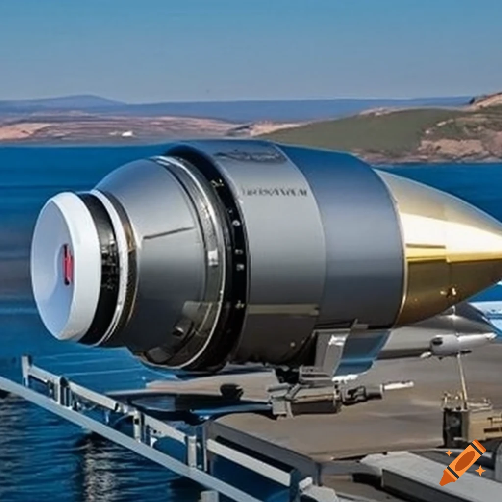 Close-up of a luxurious space jet rocket nozzle on Craiyon