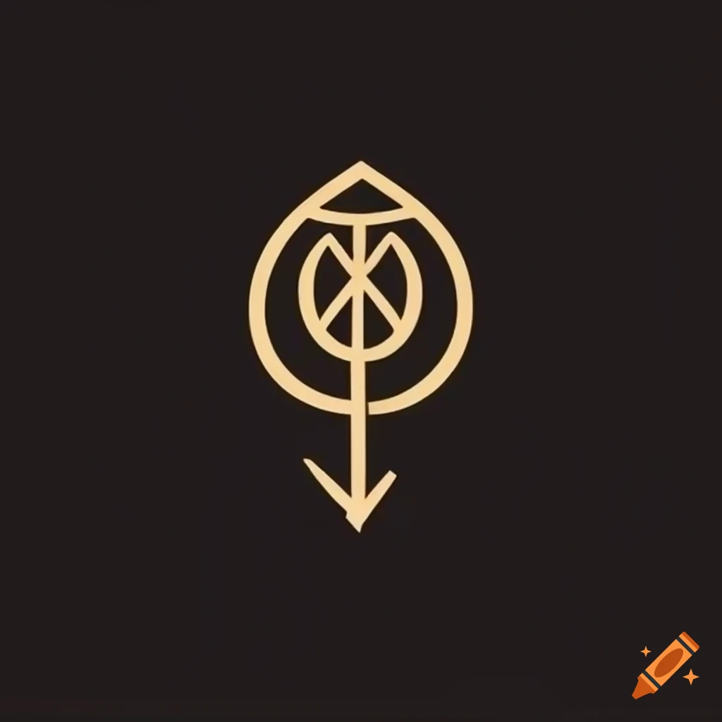 Minimalist god hands logo in a circle inspired by zdzisław beksiński on ...