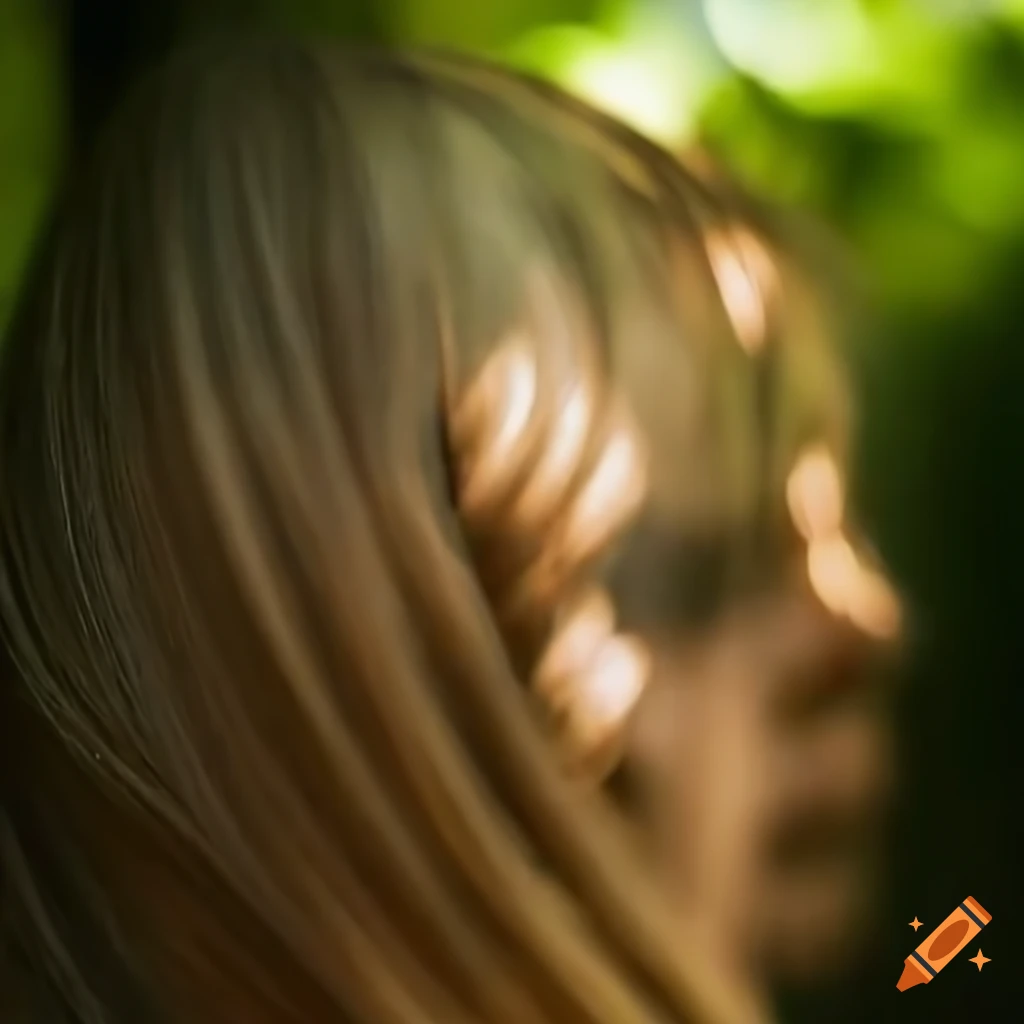 Artistic photo of two heads with leaf-adorned hair