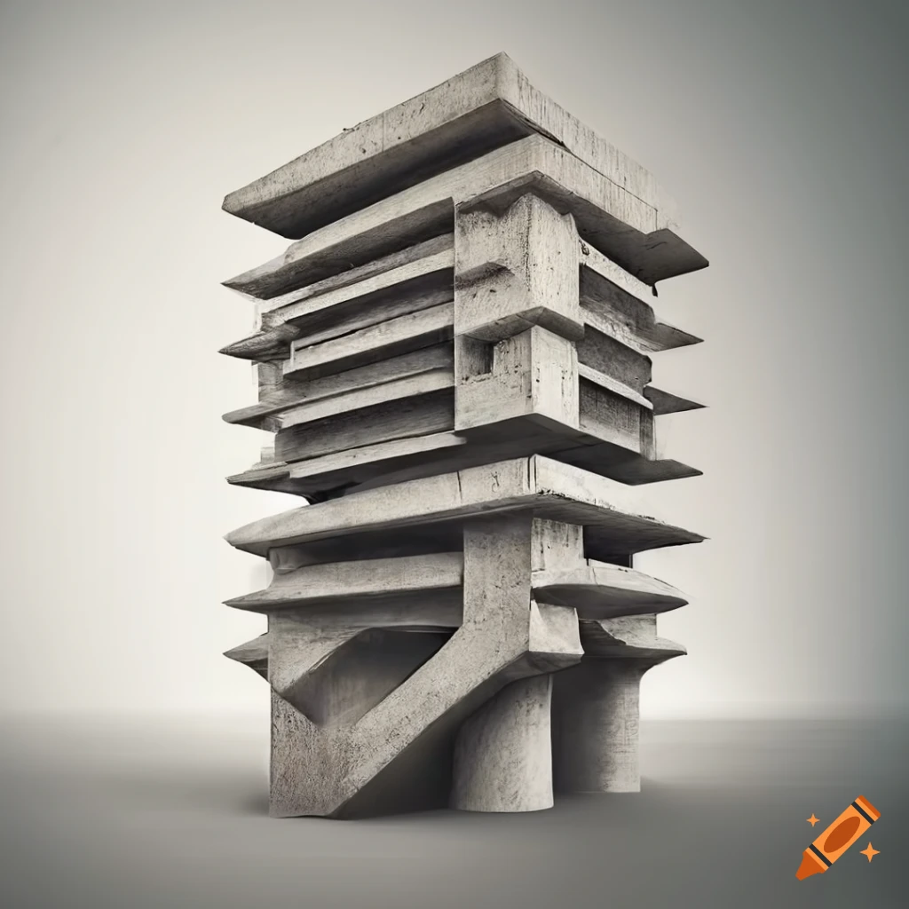 Realistic depiction of greek architecture in concrete on Craiyon