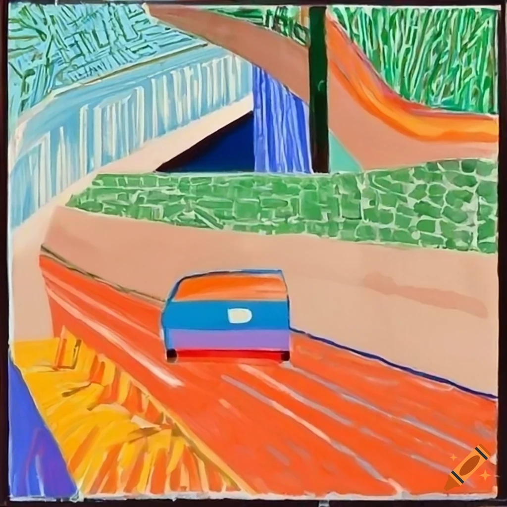 Artistic representation of an expressway and flyover