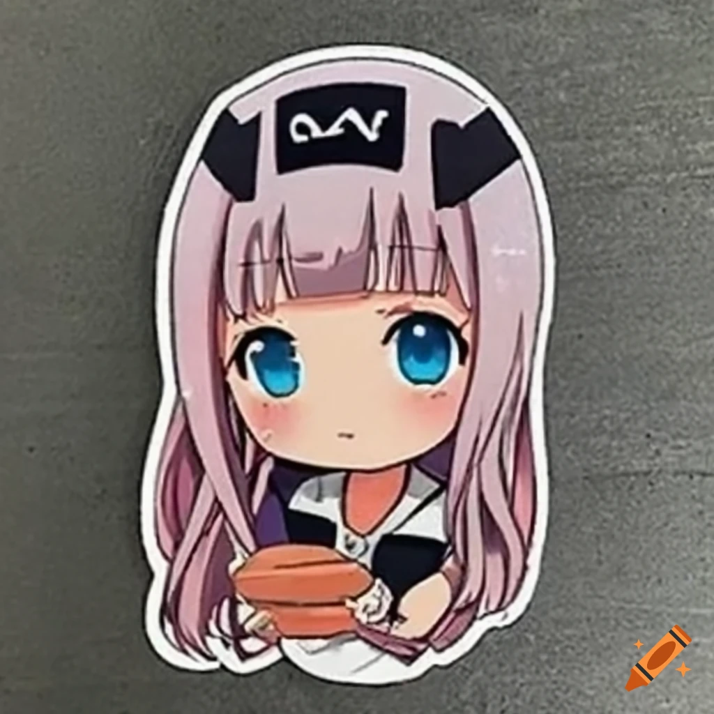 Cute chibi chika fujiwara sticker on Craiyon