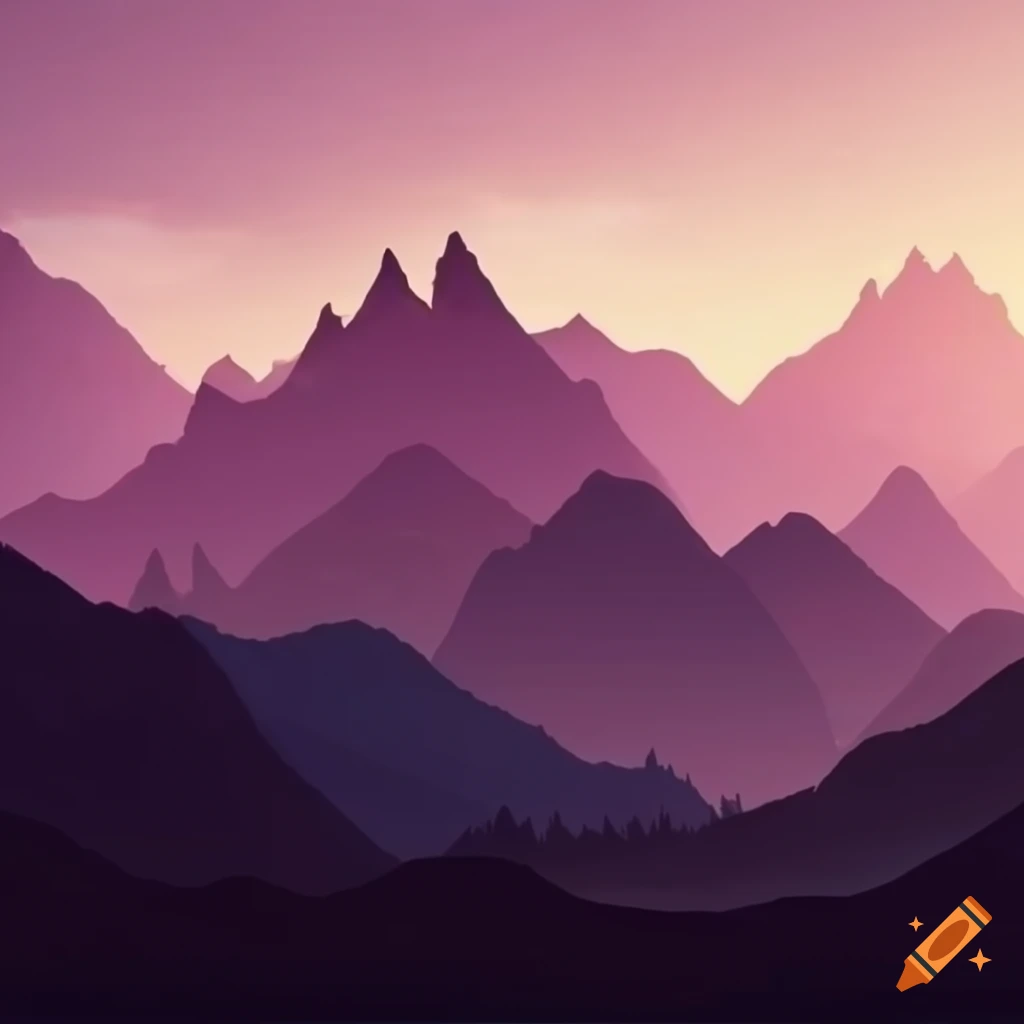 Mountain landscape view on Craiyon