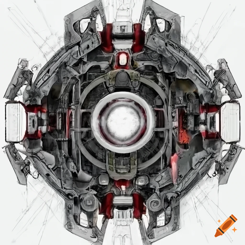 Digital art of a powerful armored robot locomotive