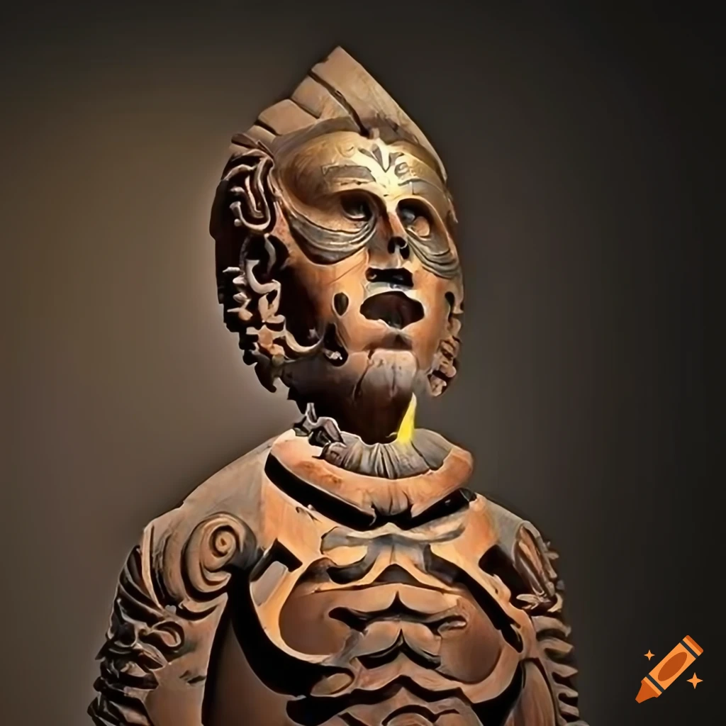 African magic voodoo ebony ivory architectural stave carving style in a ...