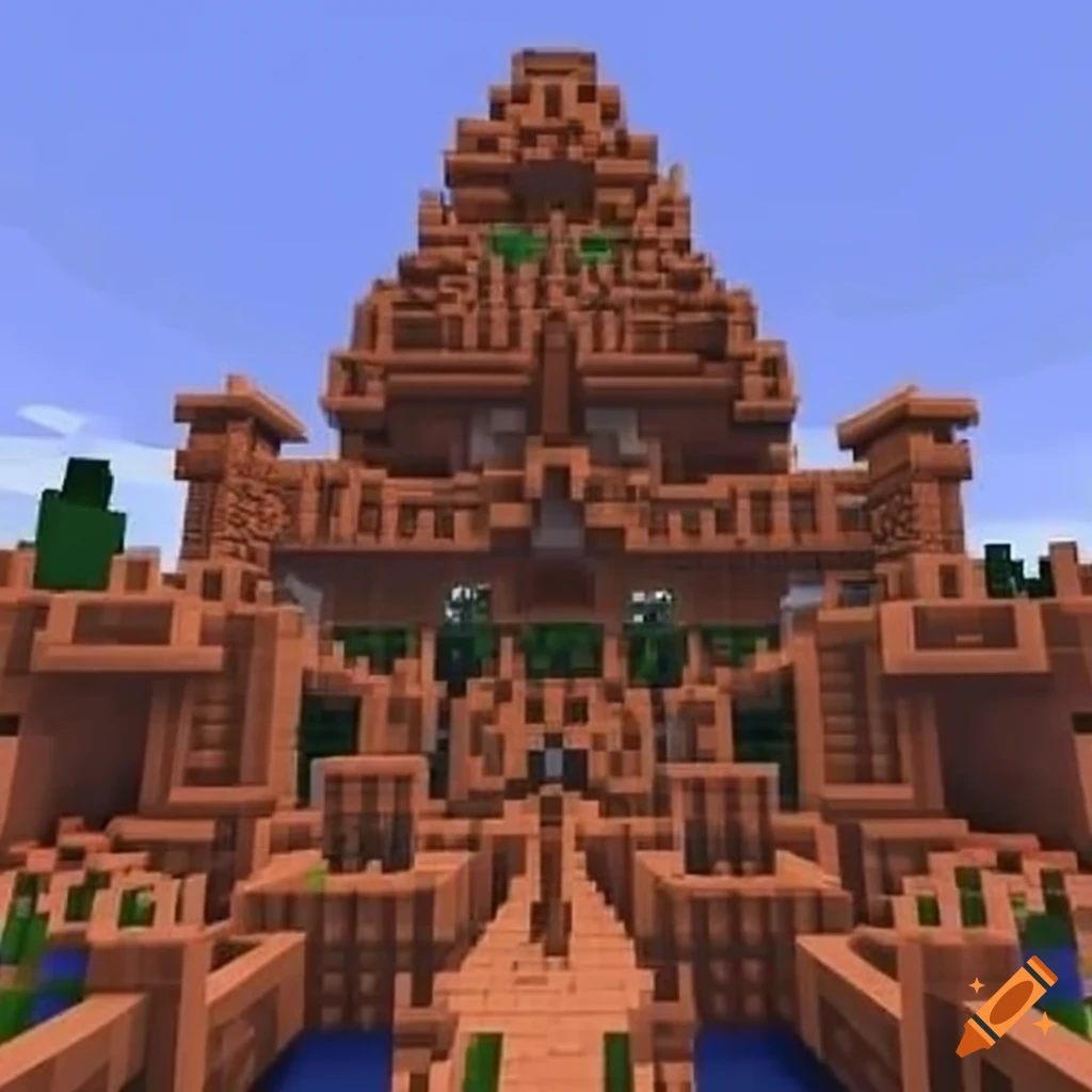 Epic h.p. lovecraft themed minecraft build on Craiyon