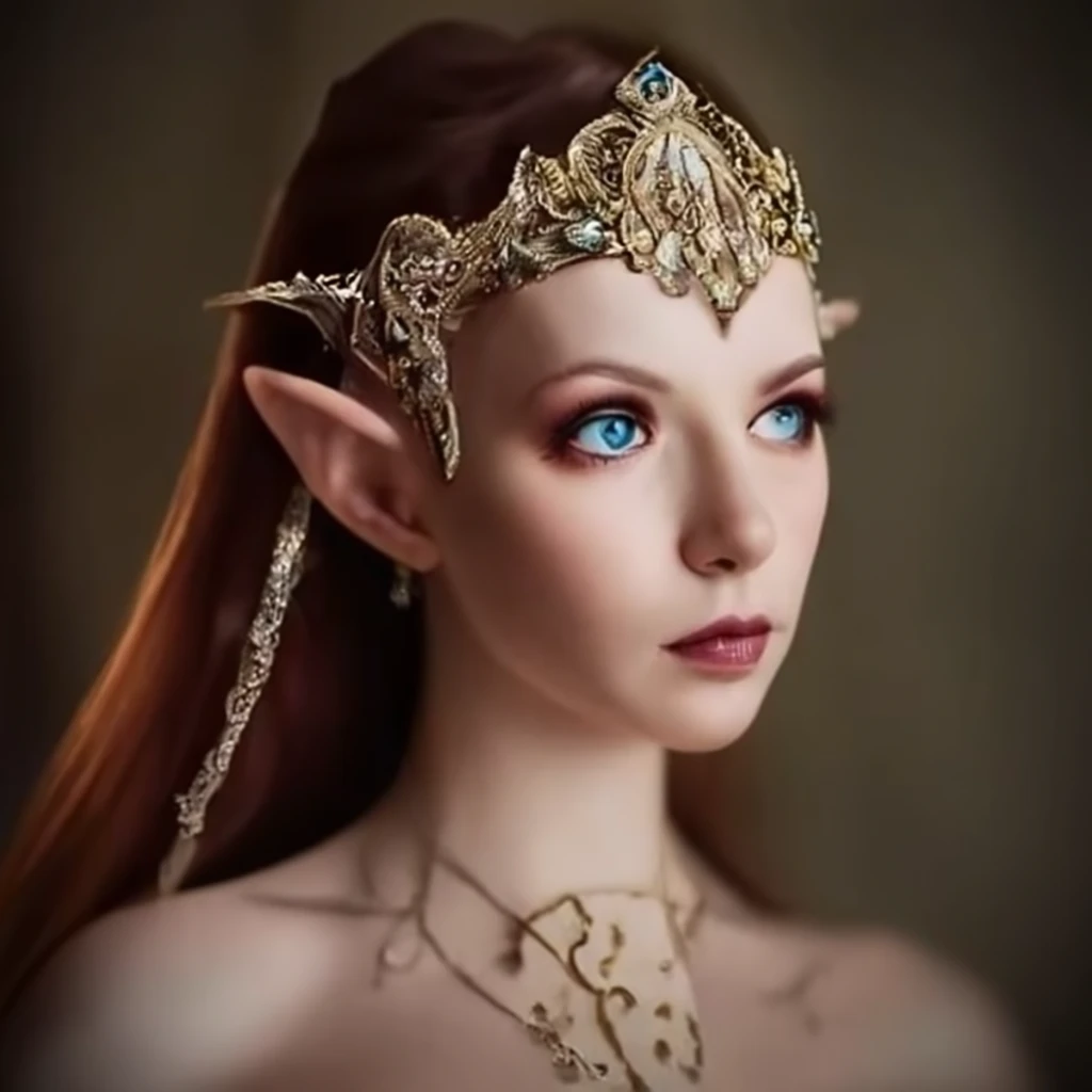 Portrait of a mesmerizing elven princess on Craiyon