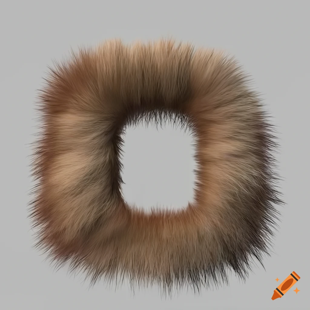 Realistic dog fur letter 'e' in 3d render on Craiyon