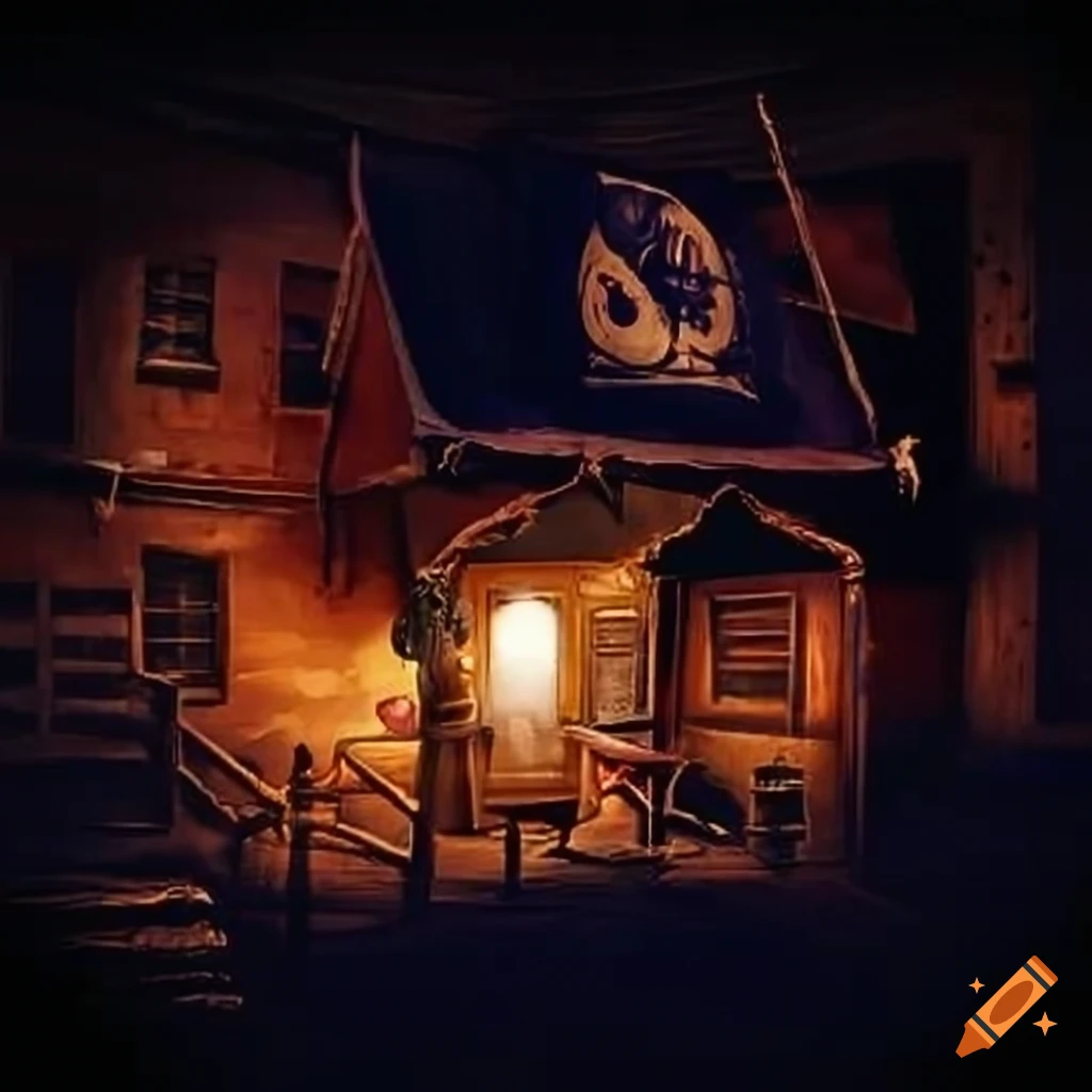 Image of a pirate inn on Craiyon
