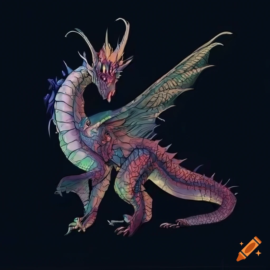 Digital concept art of an orca koi dragon hybrid on Craiyon