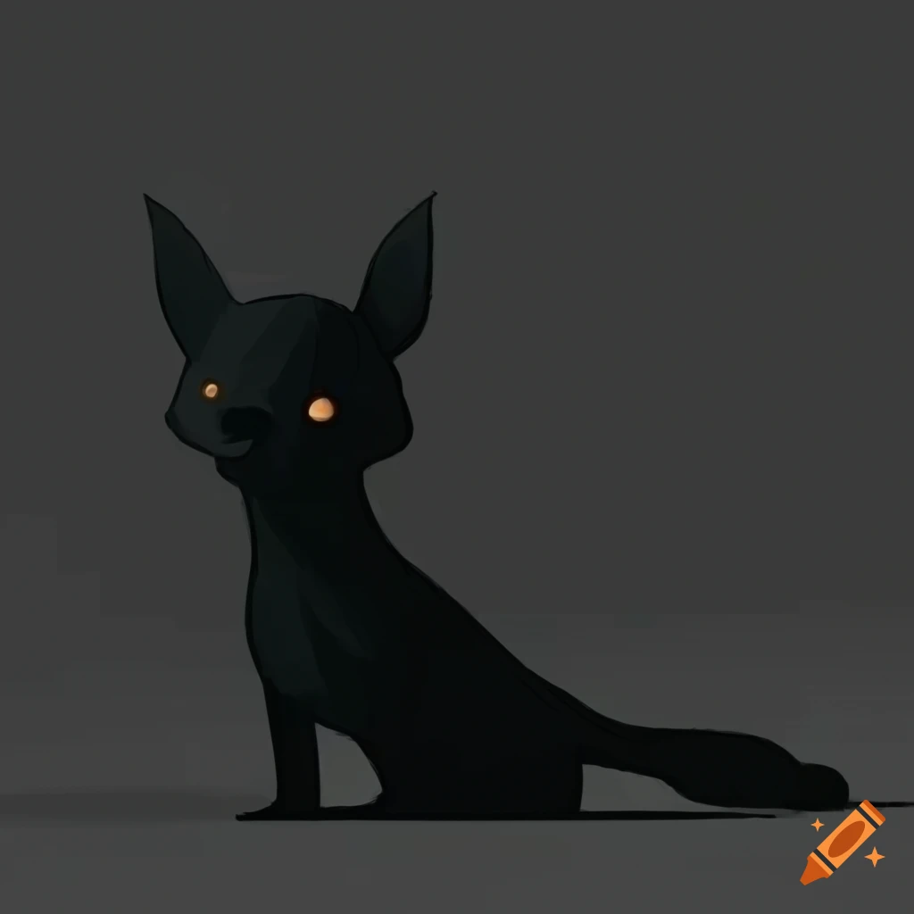 Cute shadow dog creature