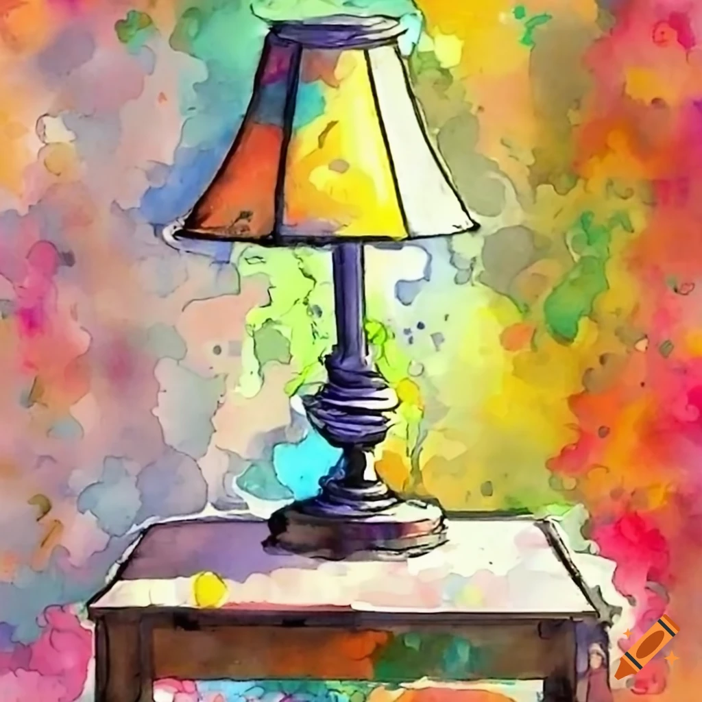 Modern lamp on a table