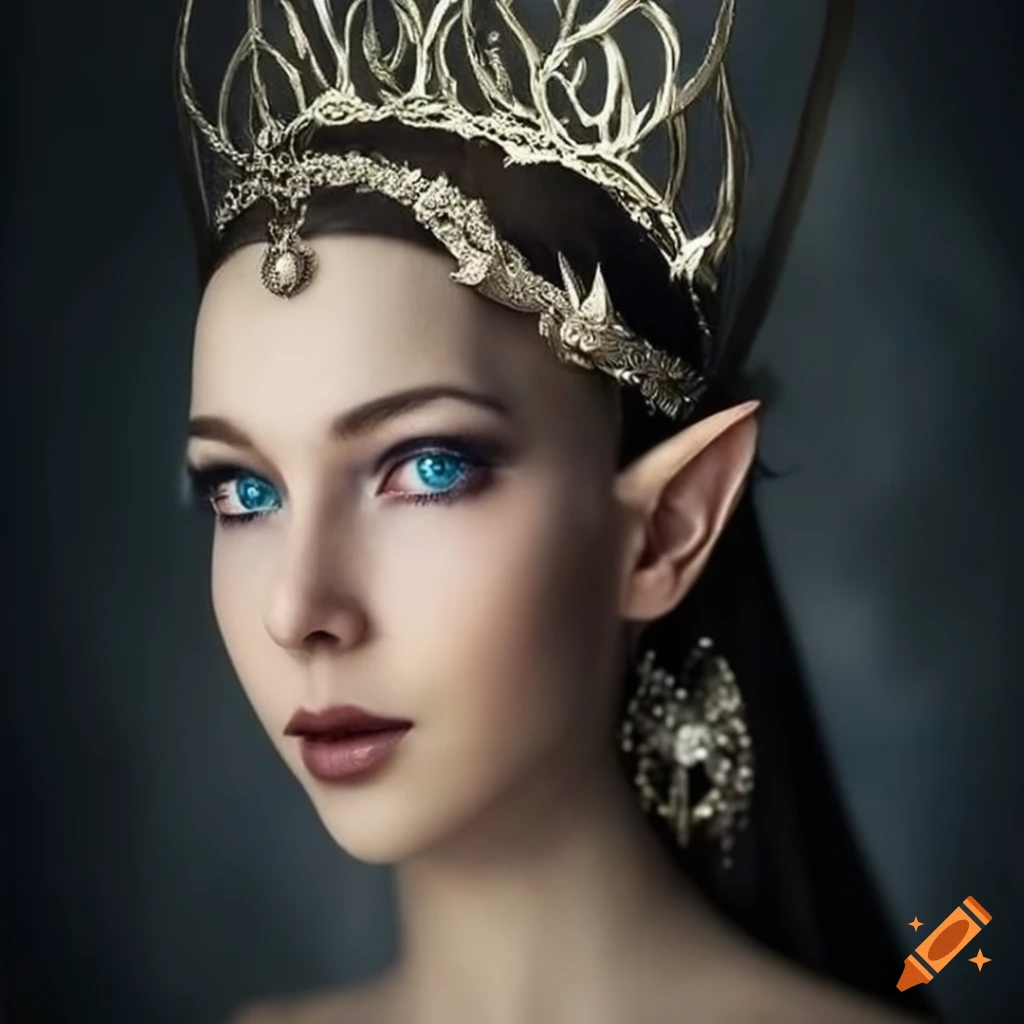 Portrait of a mesmerizing elven princess
