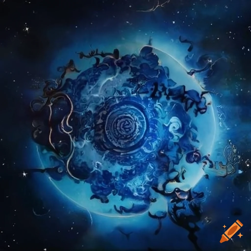 Chinese tiles with cosmic design