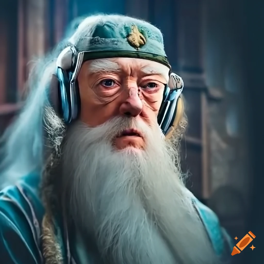 Dumbledore enjoying at a night club in hd photo realistic detail on Craiyon