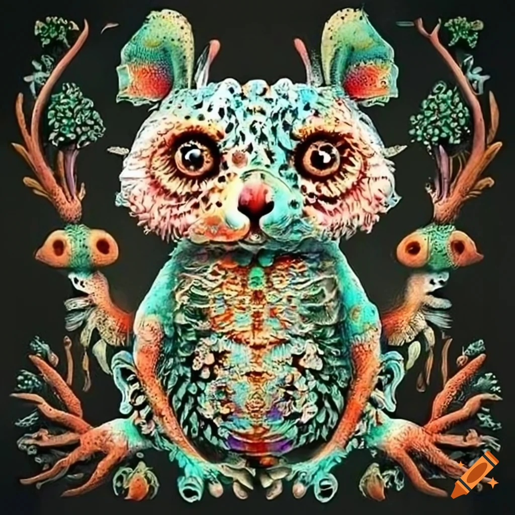 Whimsical and adorable animals by haeckel