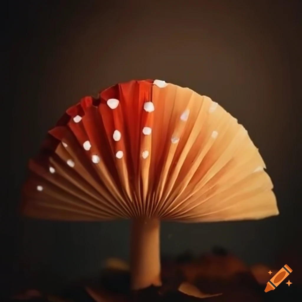 Colorful paper fan mushroom