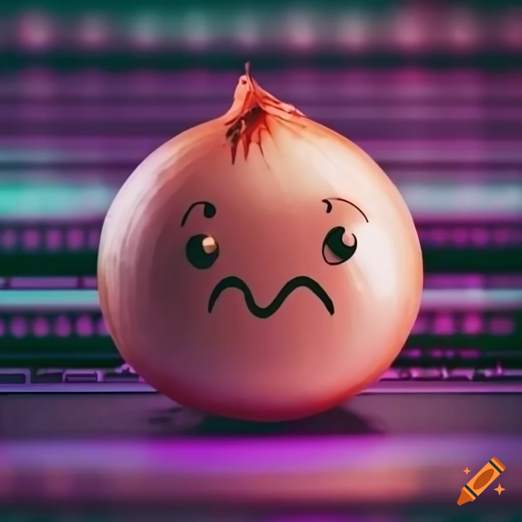 Cute angry little onion on Craiyon