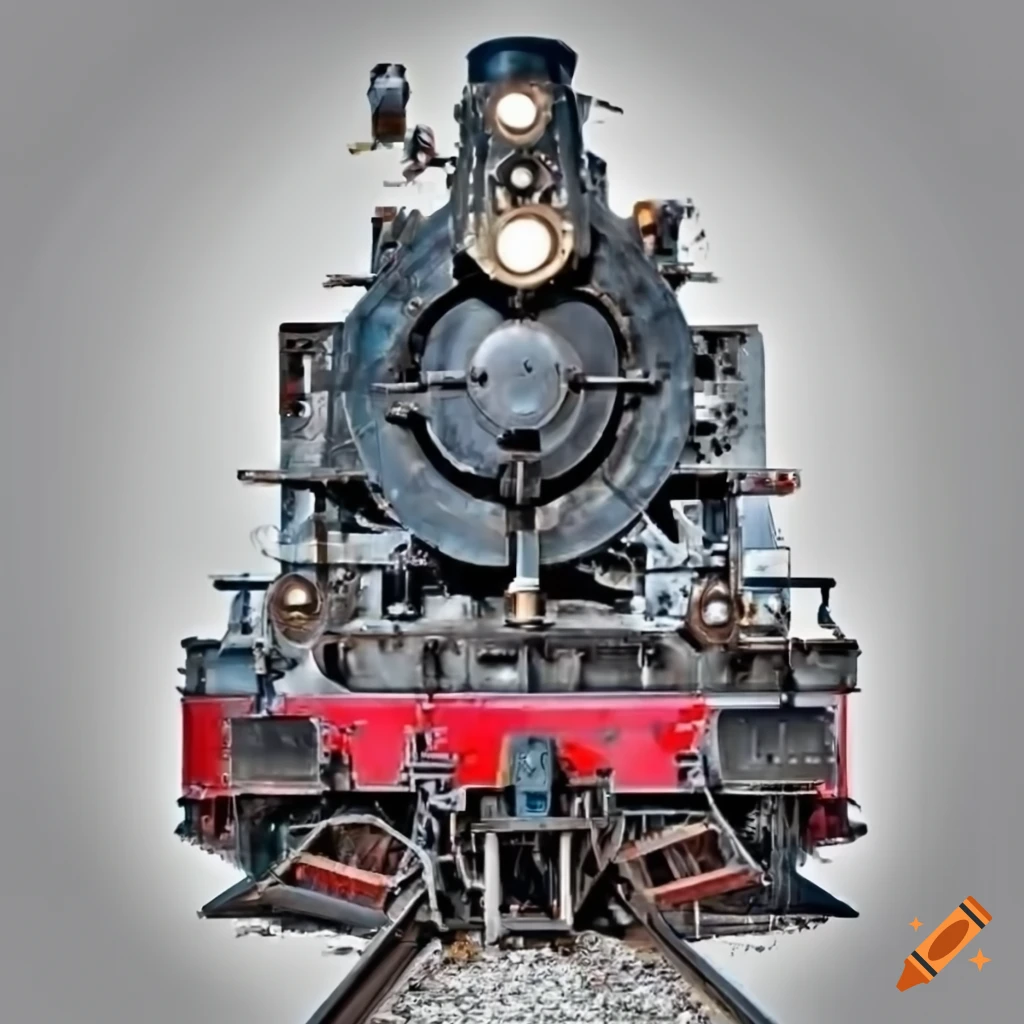 Hello kitty themed steam locomotive on Craiyon