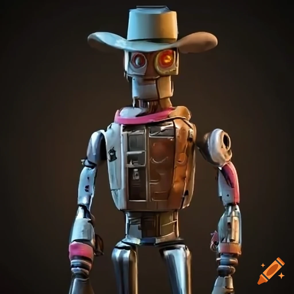 Image of a robot cowboy in the old west