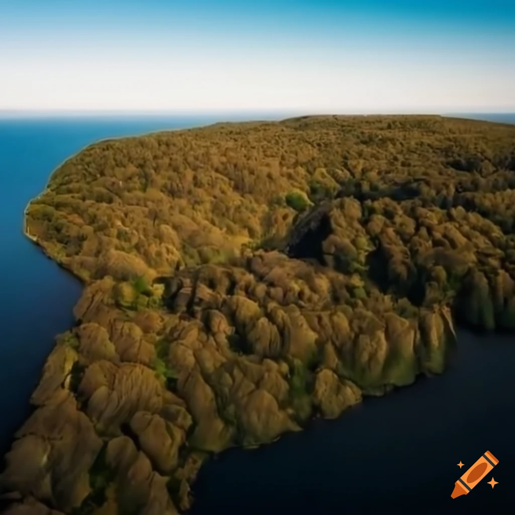 Aerial view of a terrain captured by a drone