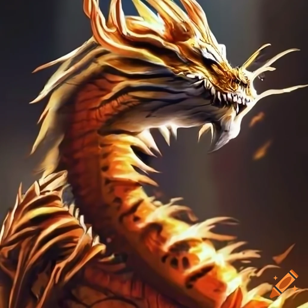 Tiger dragon illustration on Craiyon