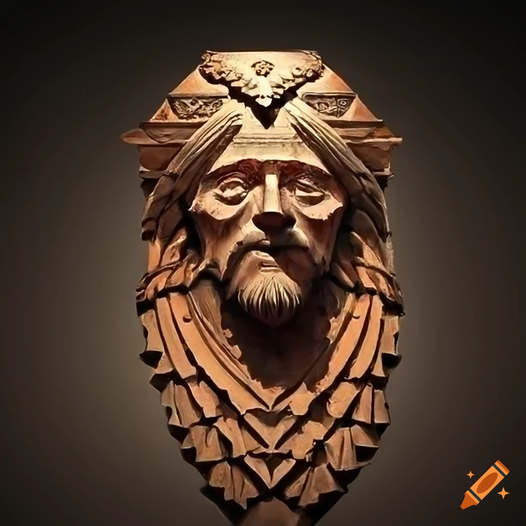 Detailed and vibrant carving artwork