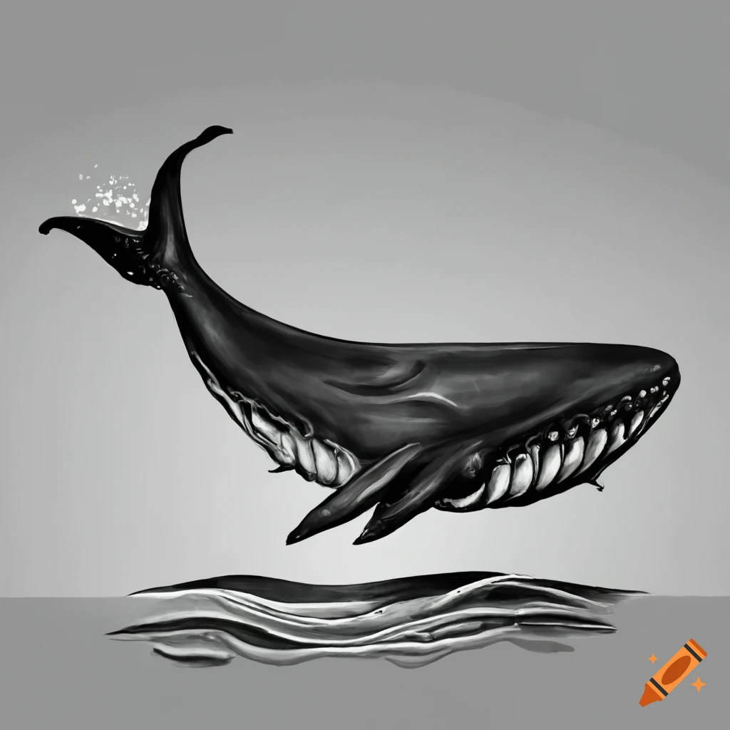 Whale hunter illustration